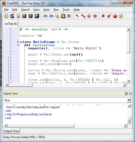 wxRuby. Оно даже работает! - wxWidgets